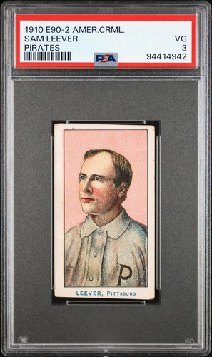 ERROR BLANK BACK Sam Leever 1910 E90-2 American Caramel Pirates E10 | eBay