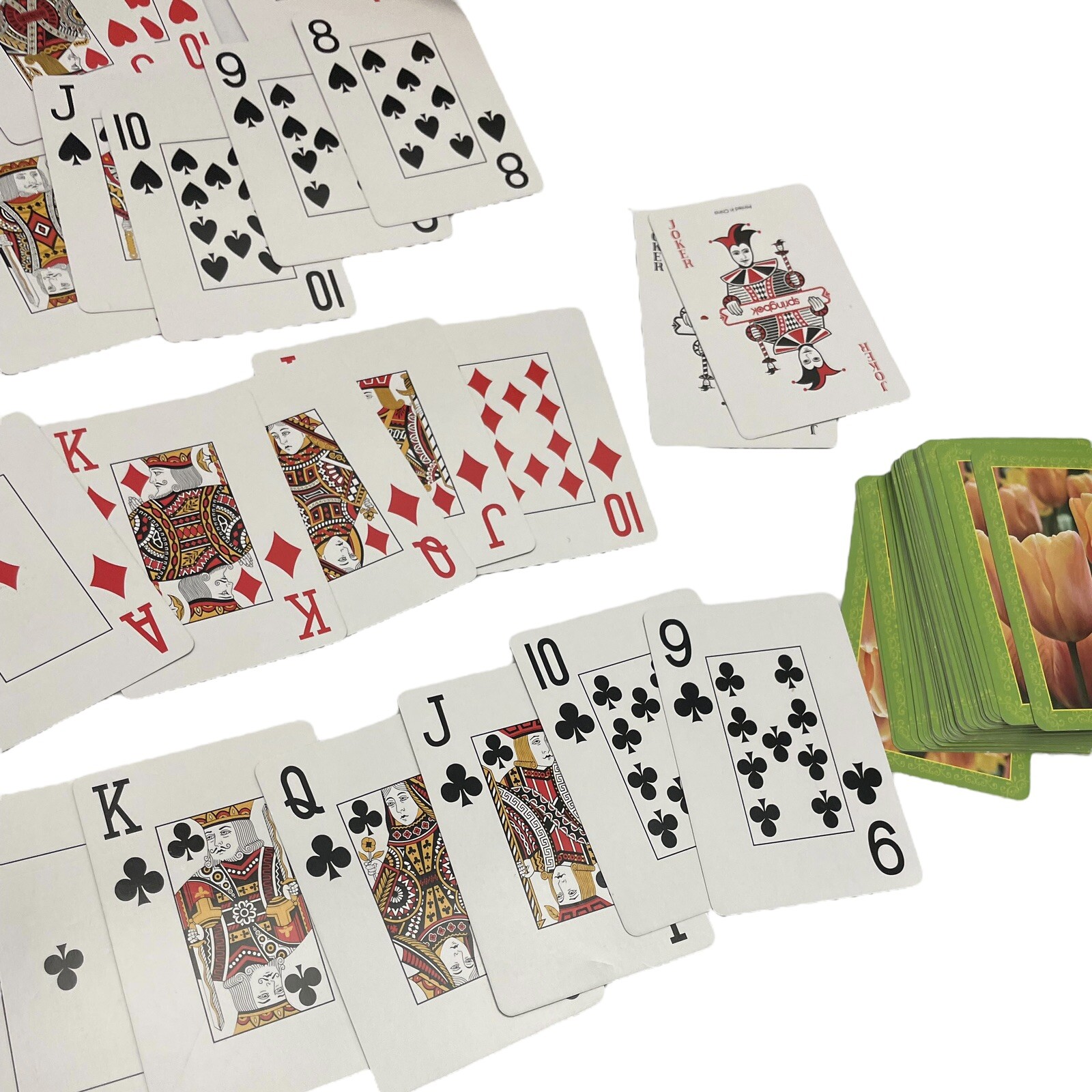 Springbok Spring Tulips Jumbo Playing Cards Double Deck in Storage Box ...