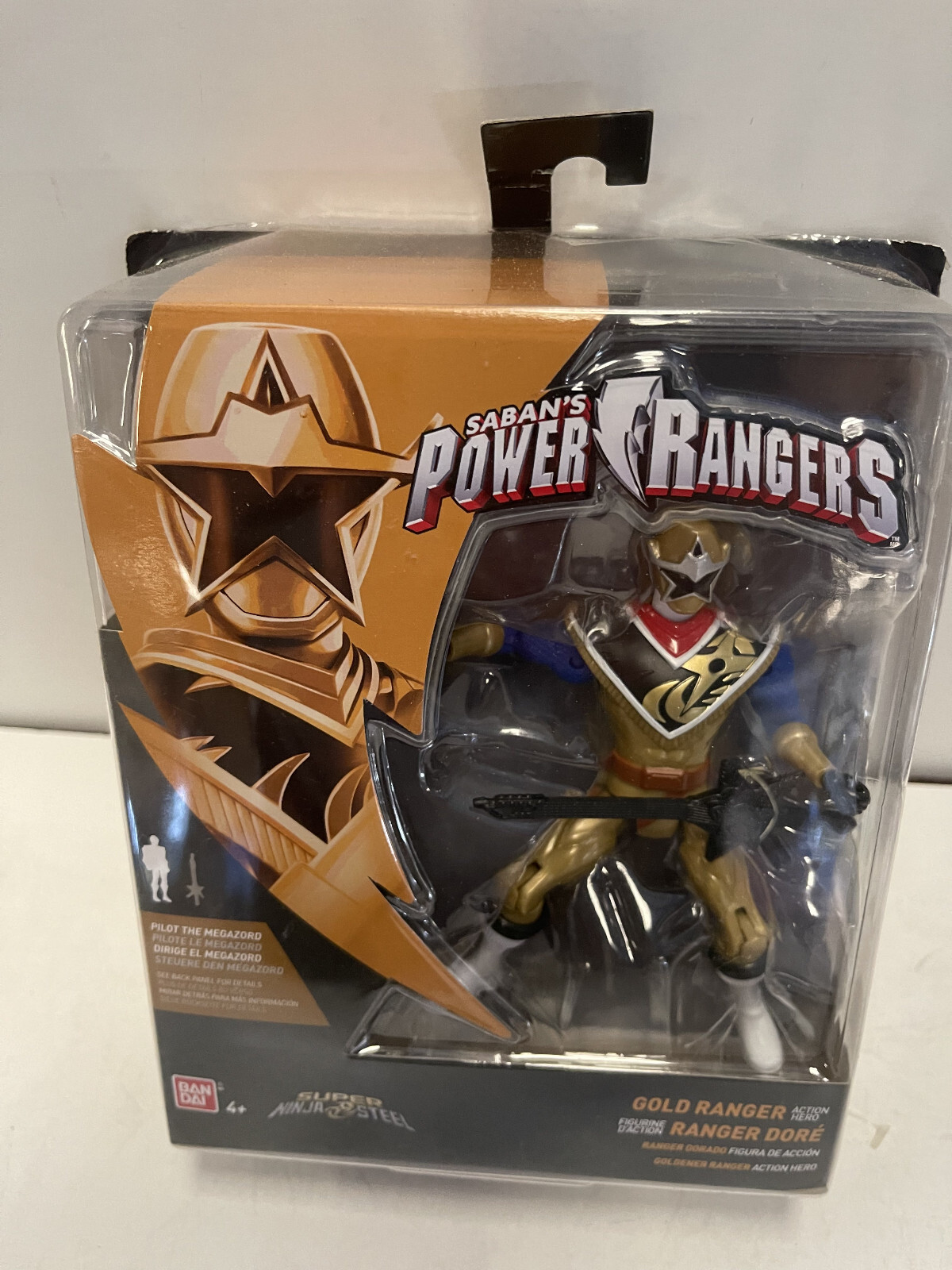 Power Rangers Super Ninja Steel Gold Ranger Pilot Megazord Action ...
