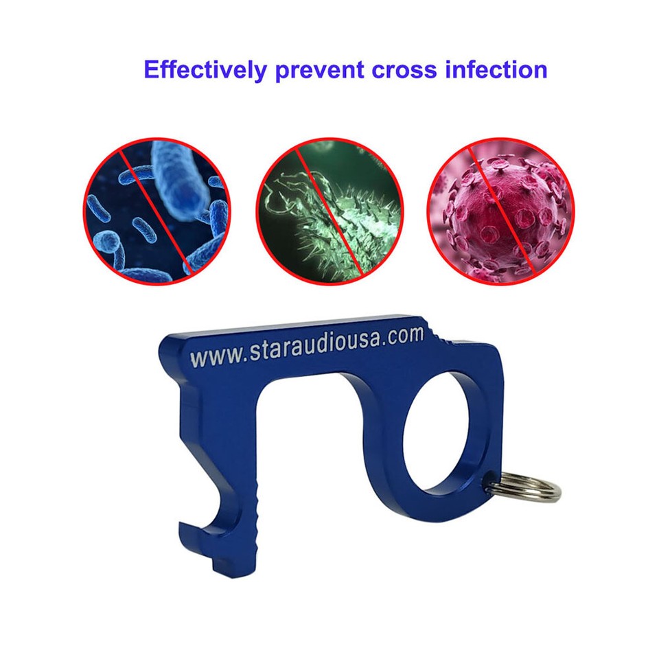 3Pcs Touchless Portable Key Door Opener Handheld Keychain Contactless ...