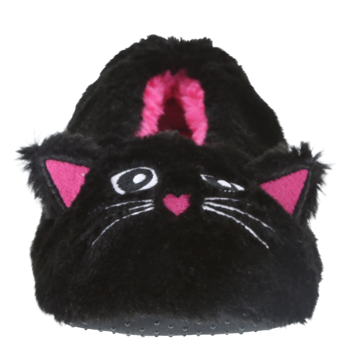 Women Girl Soft Black Kitty Cat Slipper Socks House Shoes Warm Furry ...