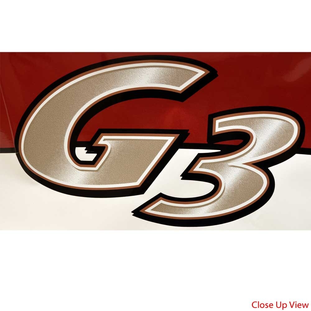 G3 Boat Logo Decal Stickers | 105 x 8 Inch Red Gold (2PC) | eBay