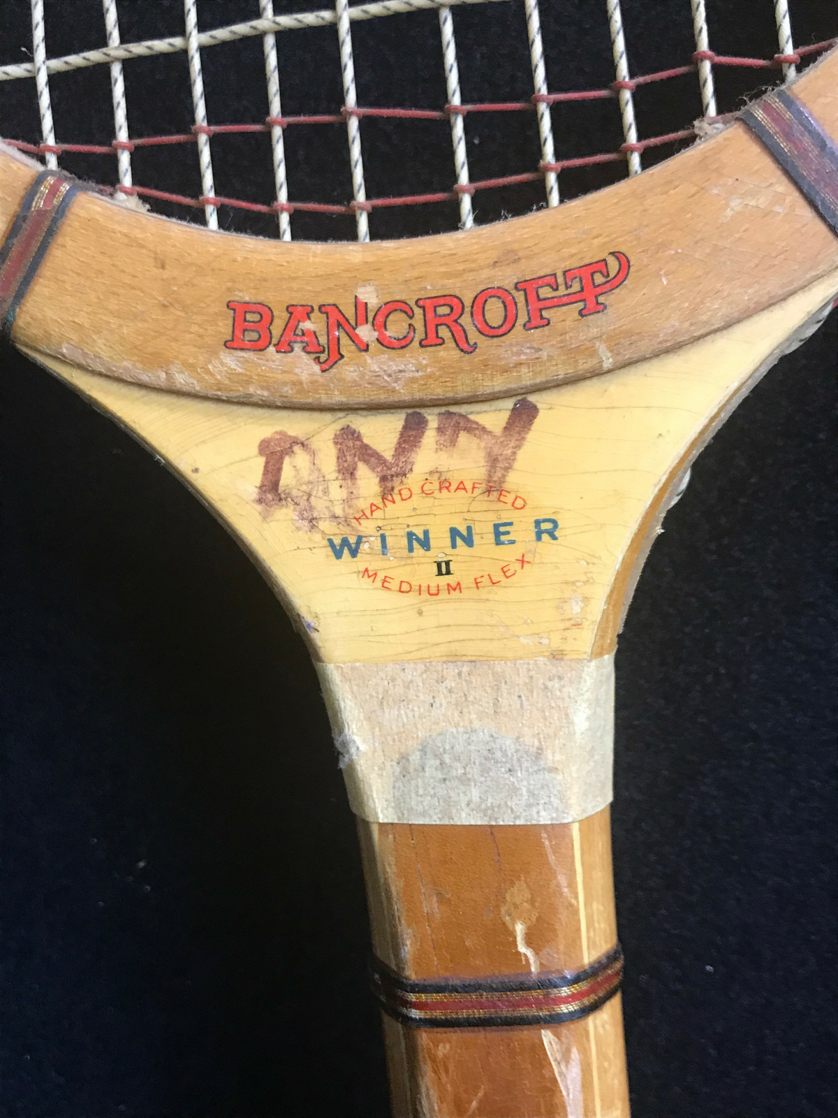 Vintage Bancroft Wooden Tennis Racket Winner II Model Medium Flex | eBay