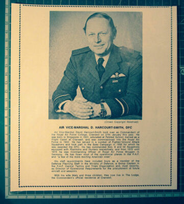Air Vice Marshal David Harcourt-Smith RAF College Cranwell -1978 ...