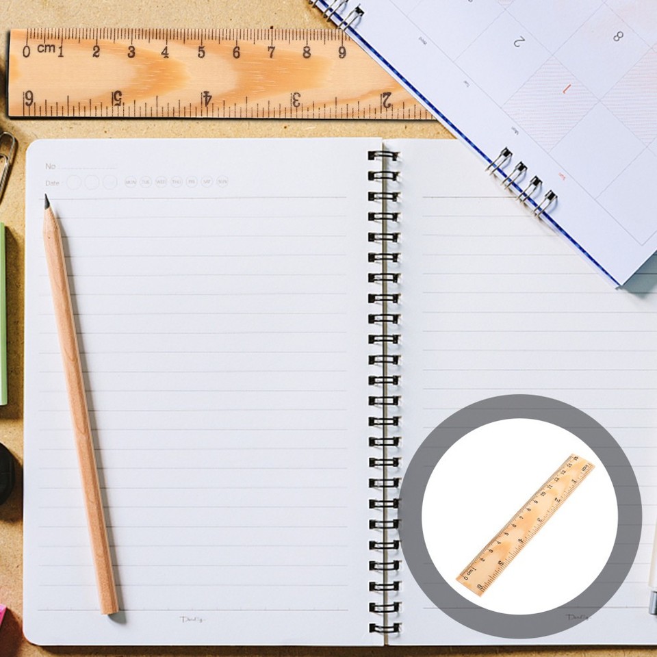 20 Pcs Scale Ruler Convenient Wood Rulers Multi-function Student | eBay ...