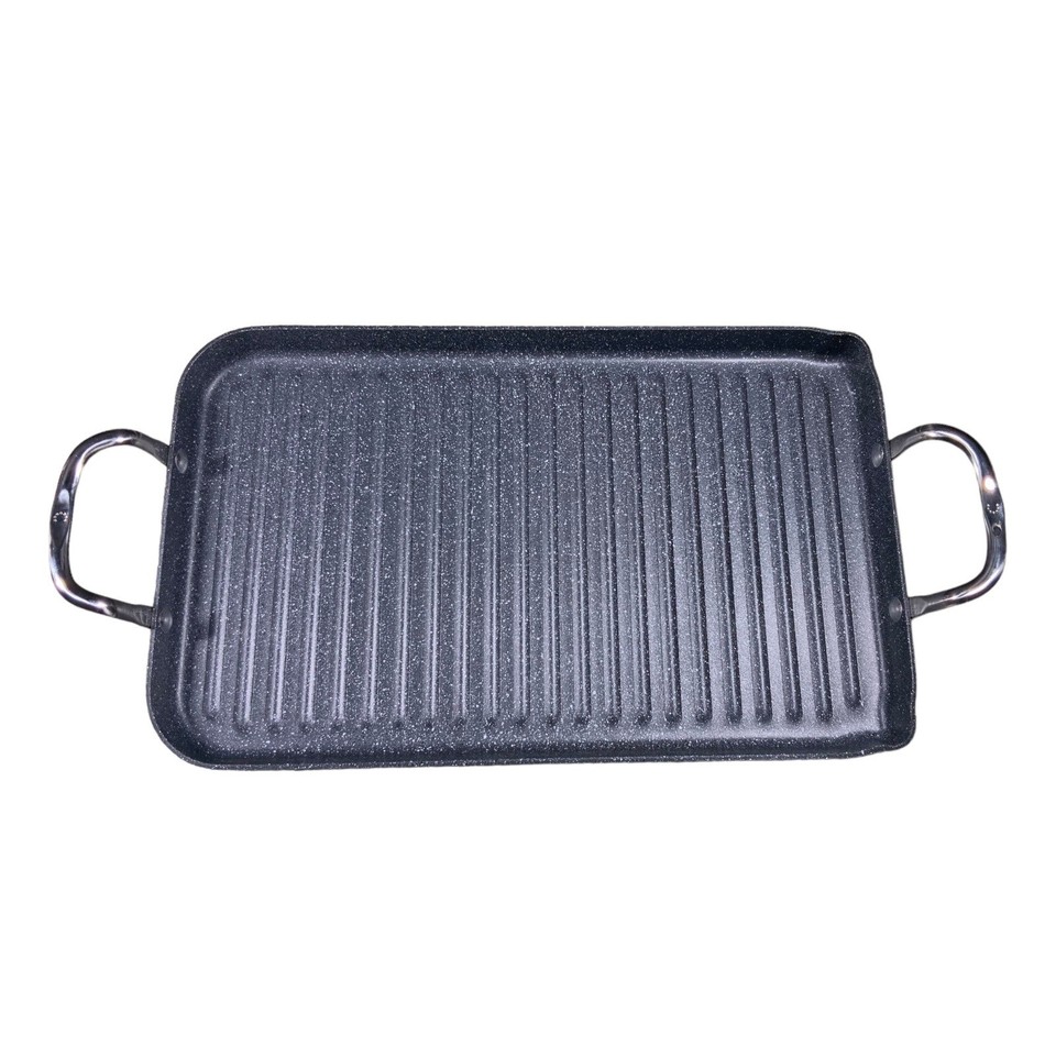 Curtis Stone Dura-Pan Non-stick Double Burner Indoor Griddle Pan | eBay