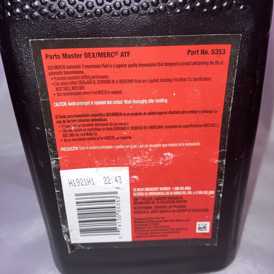 Parts Master Dex/Merc Automatic Transmission Fluid | 1 Qt | 1qt ...