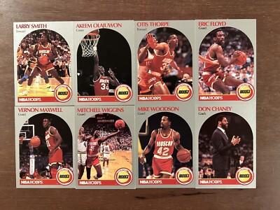 (8) Lot 1990-91 NBA Hoops Houston Rockets Team Basketball Cards | eBay