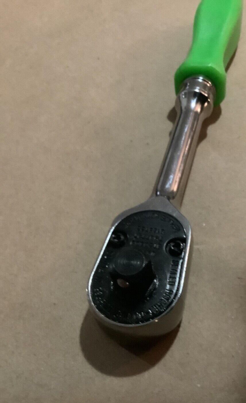 New Snap-on™ 3/8" drive Ratchet 9" long Dual 80 Tech Green Hard Handle ...