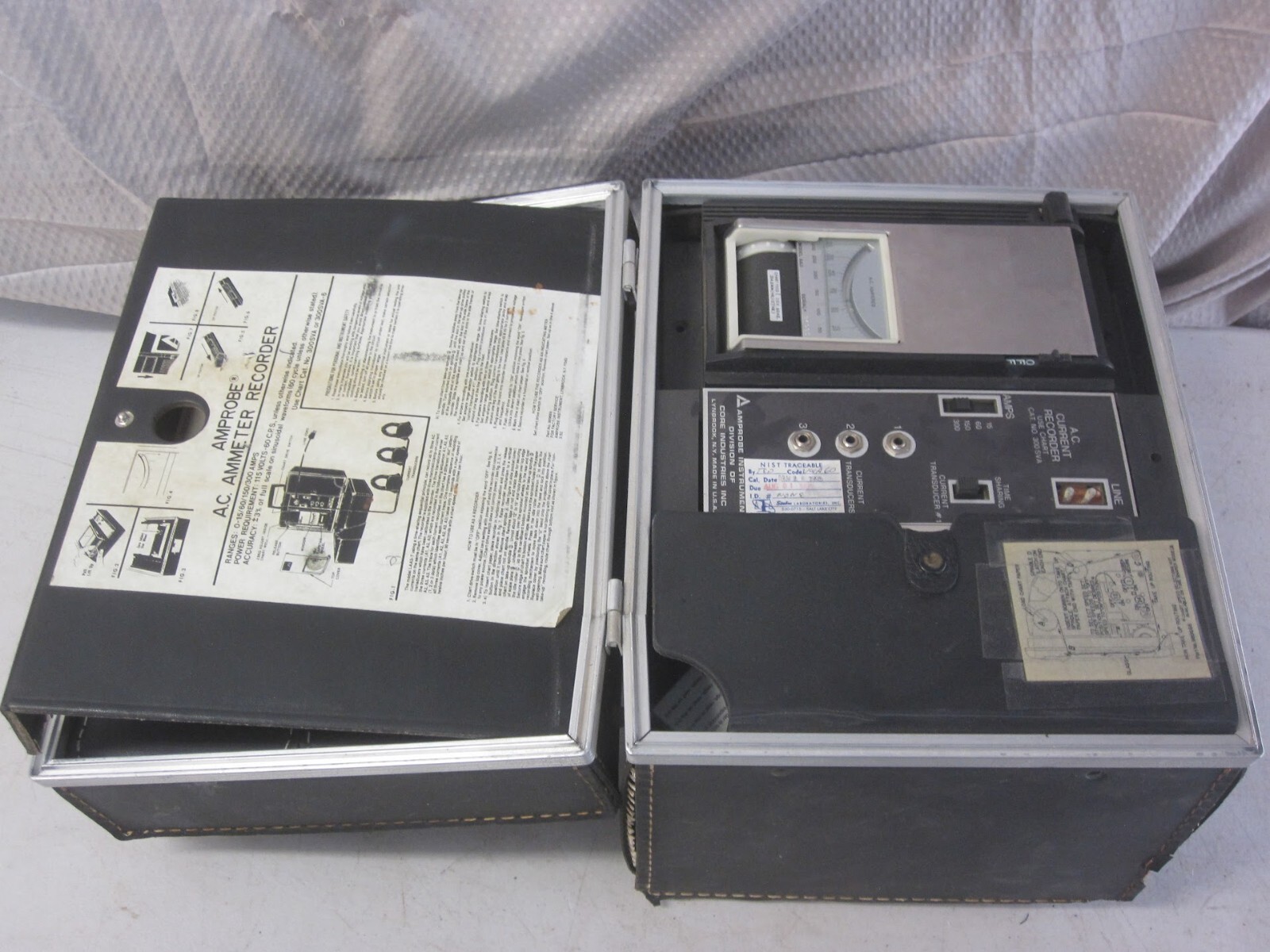 Vintage Amprobe AA3 Ammeter AC Recorder with 3 Clamps, Power Cord and ...