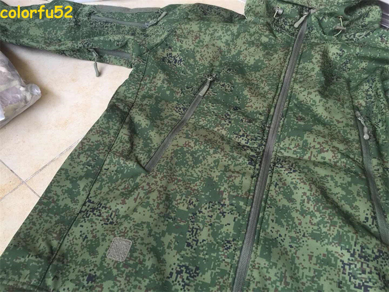 Russian EMR Green Camo Tactical Jacket Waterproof Fleece Outwear Zipper ...