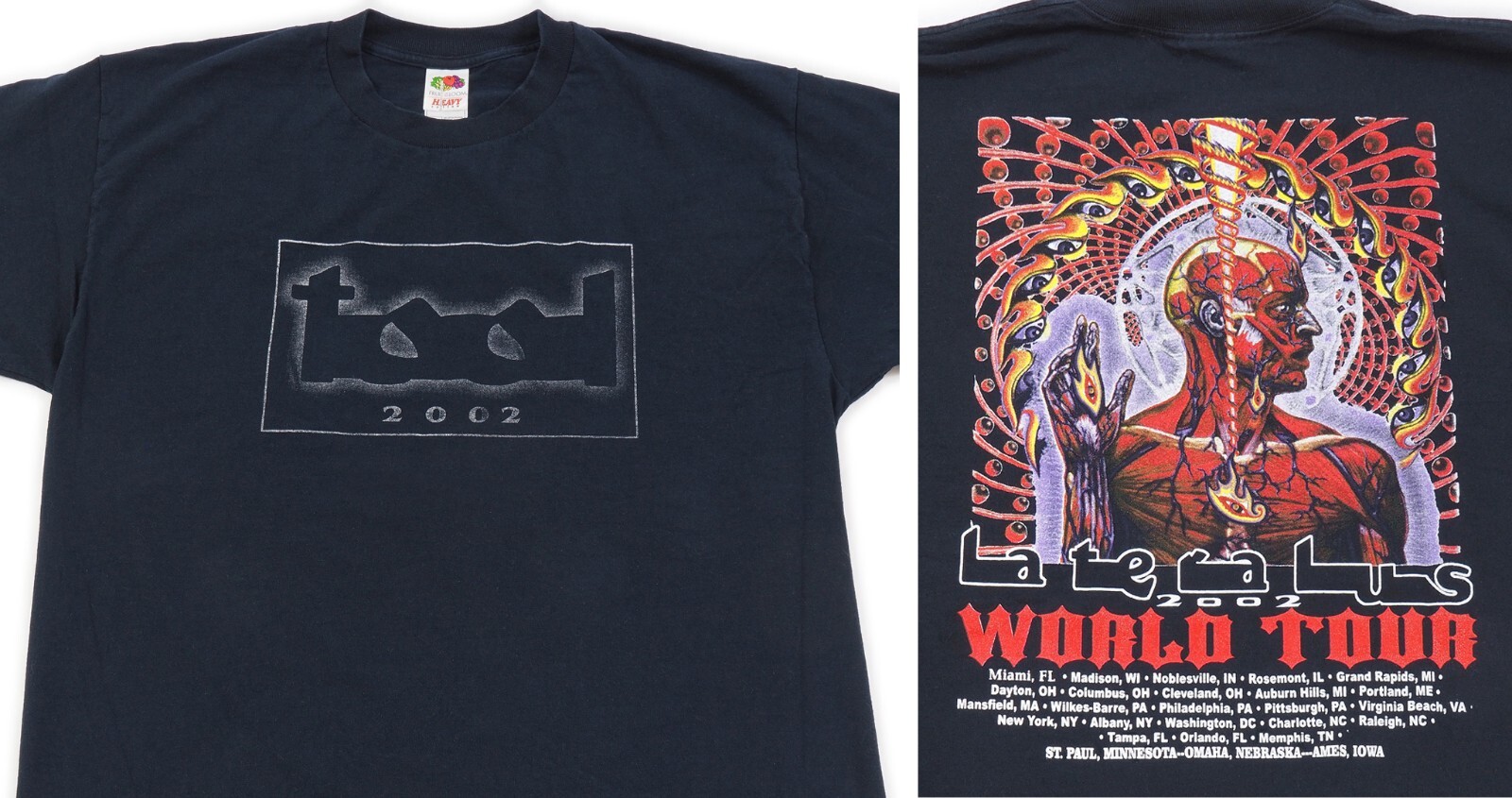 RARE Vintage TOOL LATERALUS 2002 Tour T-Shirt XL heav… - Gem