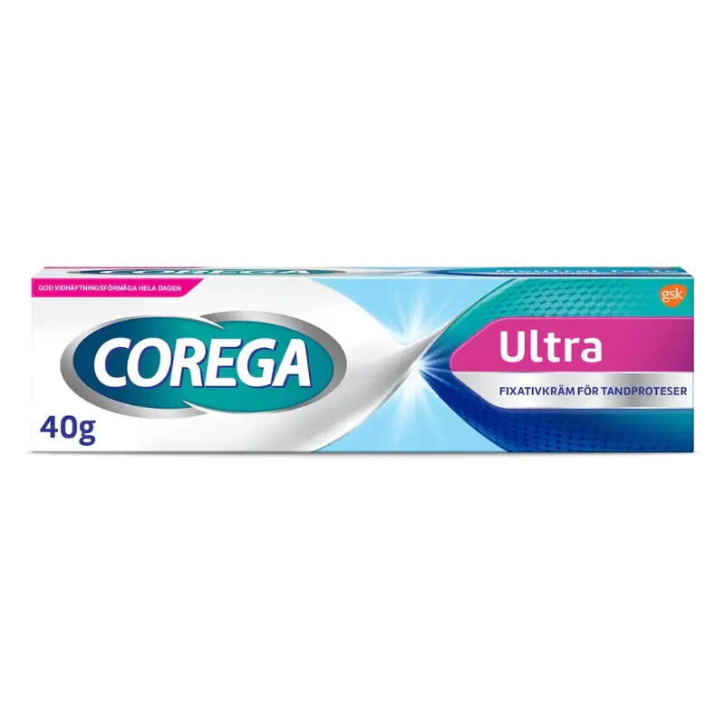 3 x Corega Ultra Cream 40 g Extra Strong Denture Adhesion Fixative ...