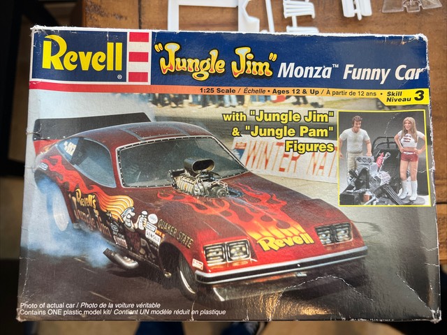 Revell Jungle Jim Monza Funny Car 1 25 Scale Model Kit 85-7689 Missing ...