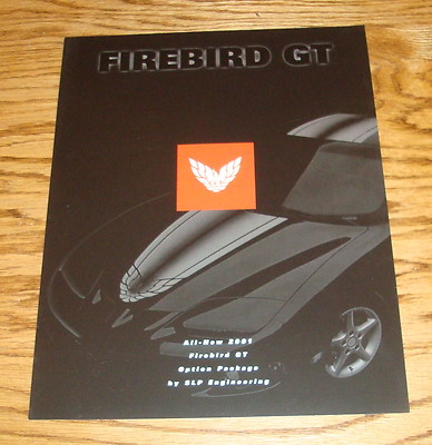 Original 2001 Pontiac Firebird GT SLP Engineering Fact Sheet Sales ...