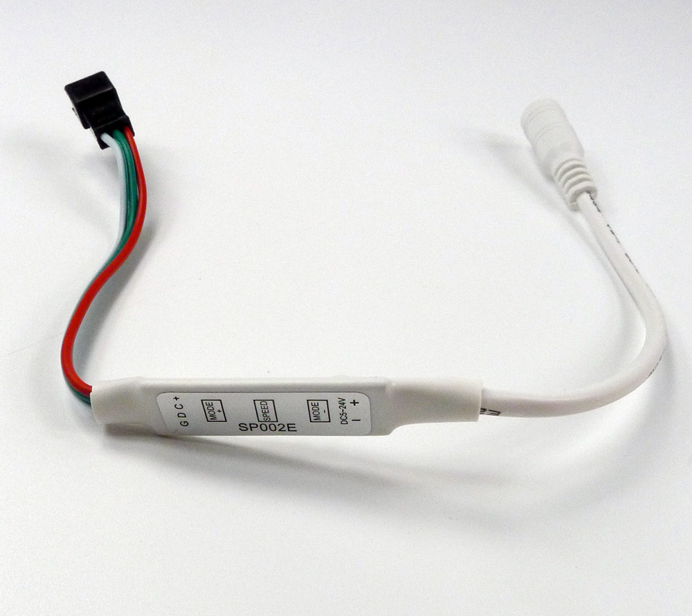 USB/DC 5-24V SP002E 3key mini Controller for 3PIN WS2812B WS2811 Pixel ...