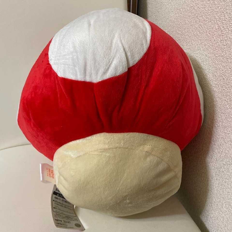 Japan GAME SUPER MARIO Super Mushroom plush doll big Healing items Good ...