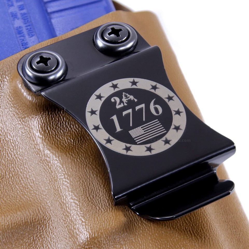 KYDEX Belt Clip (Metal Flush Mount Design) - Multiple Engraving Options ...