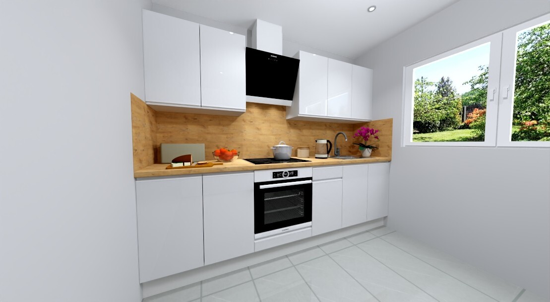 Handleless kitchen units set, complete kitchen set, high quality ...