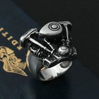 Mens Retro V2 V-twin Engine Chopper 316L Stainless Steel Motorcycle ...