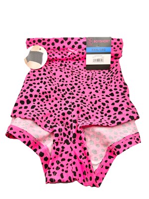 Womens No Boundaries Cotton Boyshort Panties Pink Animal Print XXXL 3XL ...