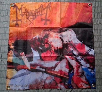 Mayhem Dawn Of The Blackhearts 2x2ft Banner Flag | eBay