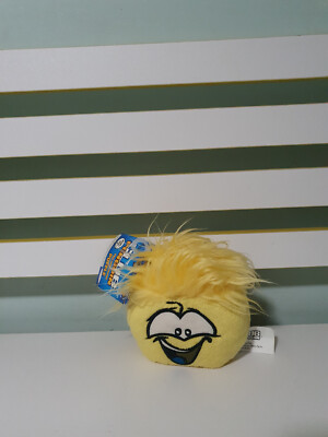 CLUB PENGUIN PLUSH TOY YELLOW PUFFLE KIDS TOY! BEANS IN BUM 12CM DISNEY ...