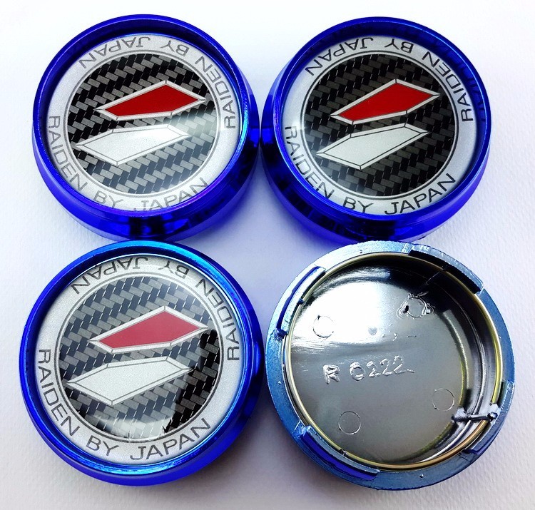 WHEEL CENTER HUB CAPS RAIDEN BLUE 62mm. Parts For LENSO Raiden Spec F E ...
