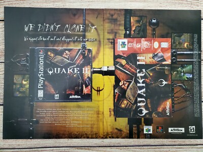 Quake II Playstation 1 PS1 Nintendo 64 N64 1999 Vintage Promo Ad Print ...