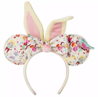 New Disney Parks Reigning Rabbits Minnie Mouse Bunny Ears Headband | eBay
