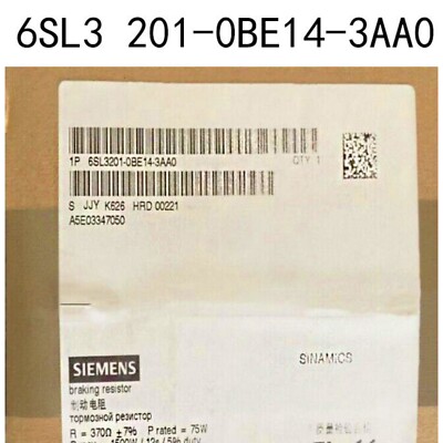 New Siemens 6SL3201-0BE14-3AA0 6SL32010BE143AA0 SINAMICS BRAKING ...
