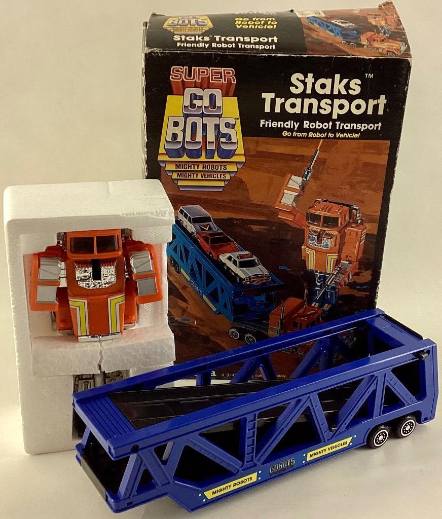 vintage 1985 Tonka GO-BOTS unused STAKS TRANSPORT w/Box 11pix | eBay