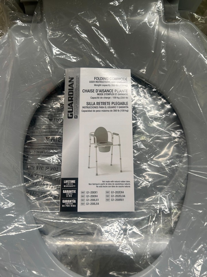 New Guardian Folding 3-In-1 Steel Elongated Commode Part Number G1 ...