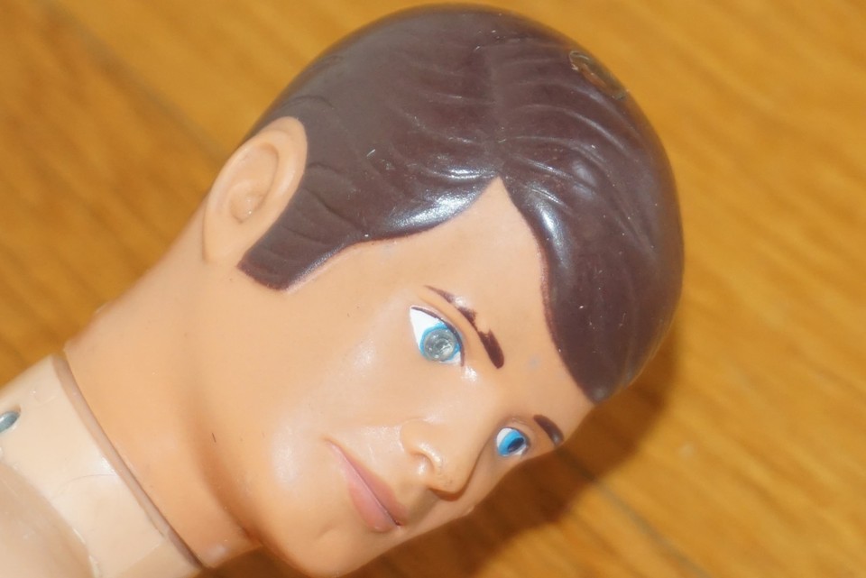 GI Joe Atomic Man Mike Powers 12" action figure 1964 waist 1976 head ...