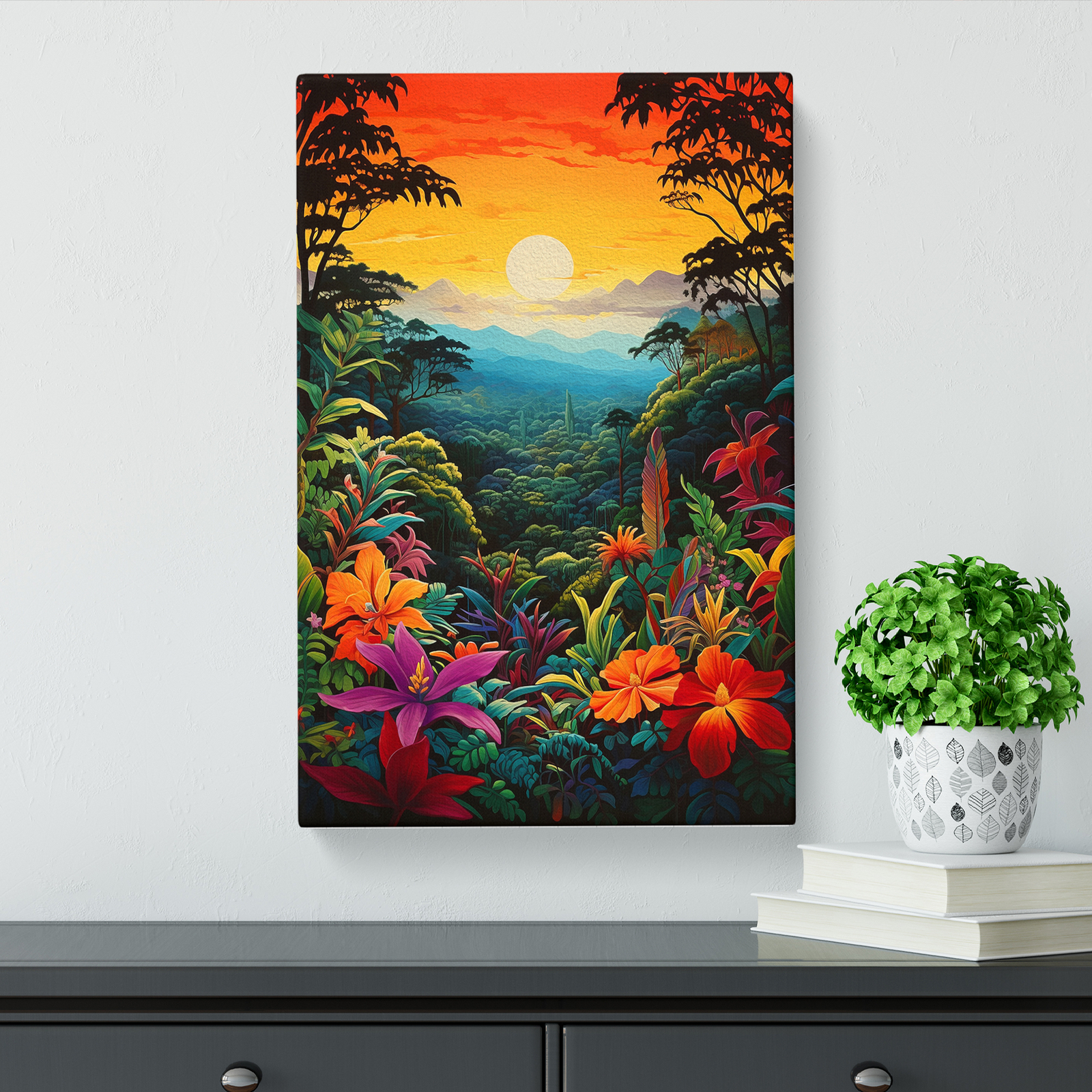 Jungle Colour Field No.3 Canvas Print Wall Art Framed Decor Poster ...