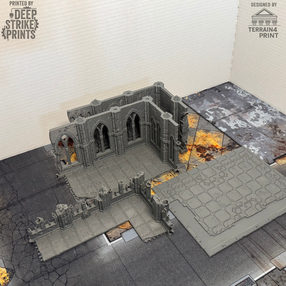 Gothic Ruined Building Set D x2 Terrain Scenery Tabletop/Warhammer 40k ...