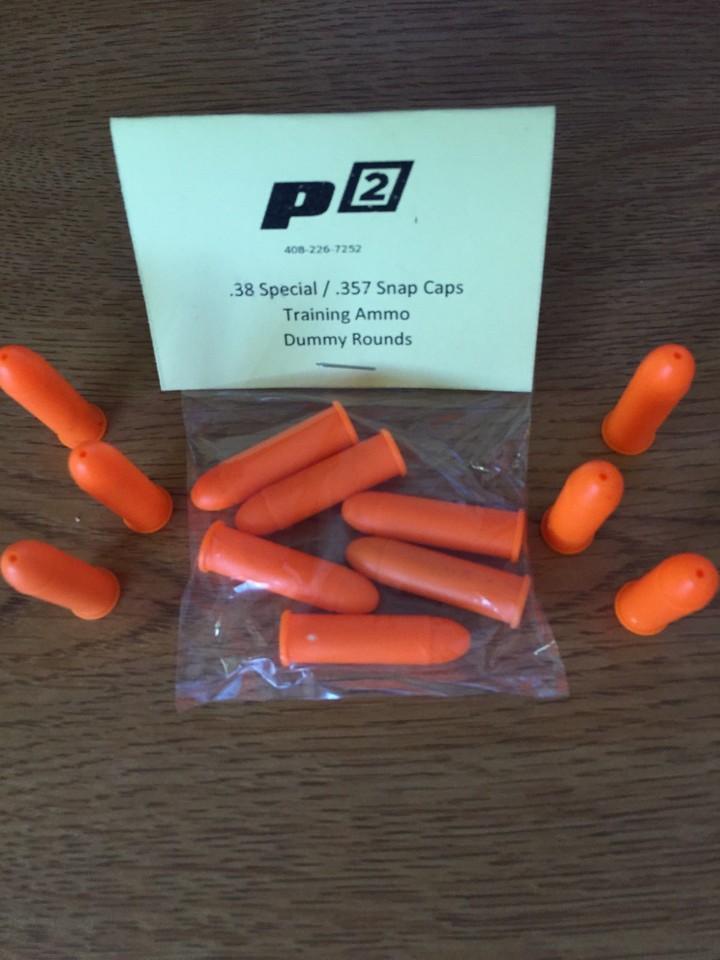 P2 .38 spl Cal SNAP CAPS TRAIN AMMO BULLETS SHELLS PRACTICE SAFE .38 ...