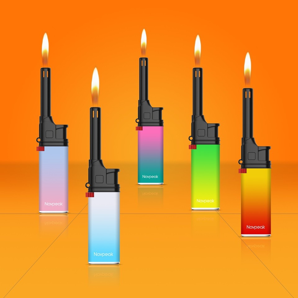 Navpeak Multipurpose Utility Mini Butane Candle Lighter Colorful Set ...
