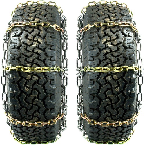 Titan Alloy Square Link Tire Chains On/Off Road Ice/Snow/Mud 8mm 37x12 ...