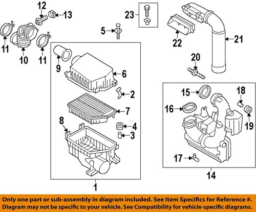 HYUNDAI OEM 13-16 Elantra Air Cleaner Intake-Tube Duct Hose 282103X900 ...