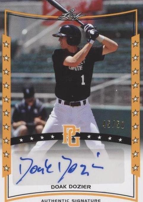 2014 Leaf Perfect Game Showcase - Autographs Doak Dozier #A-DD4 Gold ...