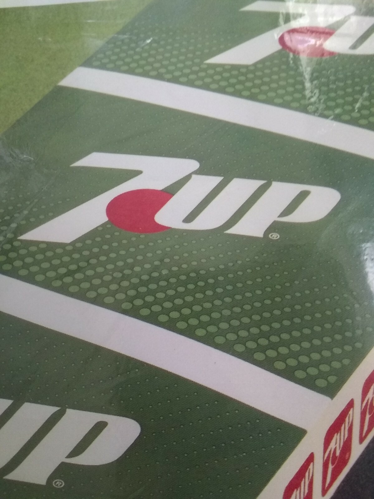 Vintage 7UP Label Design Plastic Tablecloth Official Licensee 76" x 42 ...