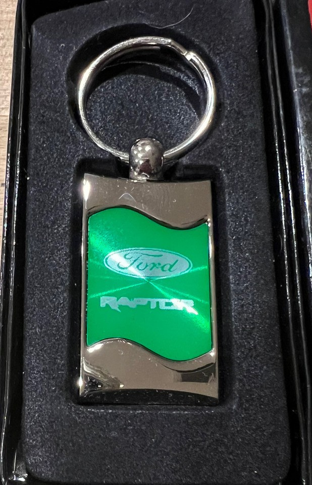 FORD RAPTOR Rectangle Wave Key Fob Ring Keychain Green NEW IN BOX | eBay