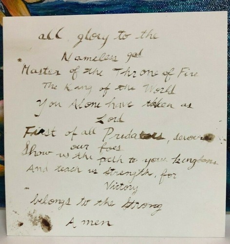 ERICA FREVEL Occult "Veil of Shaitan" Acrylic & Gouache on Canvas ...