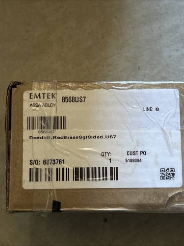 Emtek Rectangular Single Sided Deadbolt French Antique - 8568-US7 | eBay