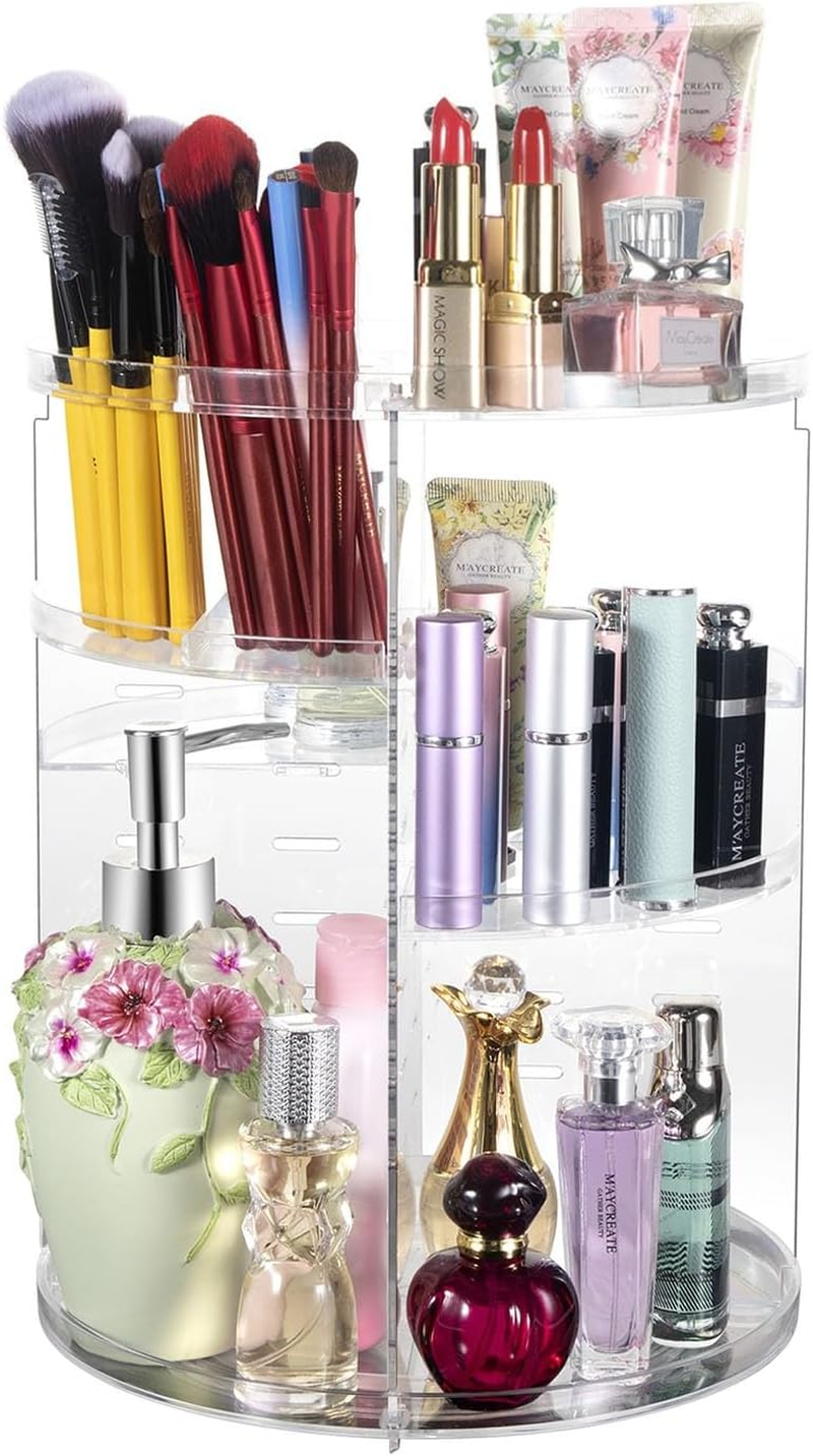Organizador Maquillaje Giratorio 360 Transparente Tocador Cosméticos ...