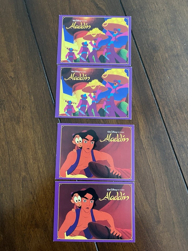 10 Walt Disney Pictures Promotional Aladdin Cards 1990's Includes ...