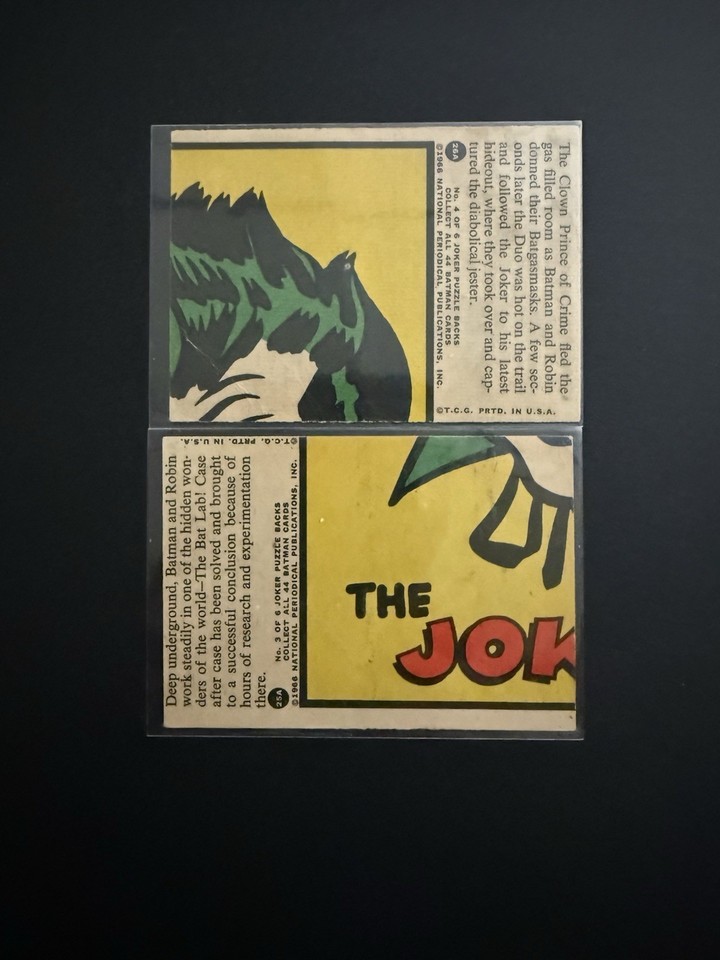 1966 Batman Red Bat Cards The Jokers Last Laugh , In The Bat Lab | eBay