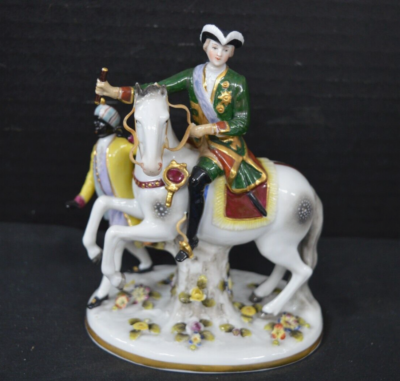 Royal Crown Derby Porcelain Rococo Rider, Horse, Blackamoor | eBay