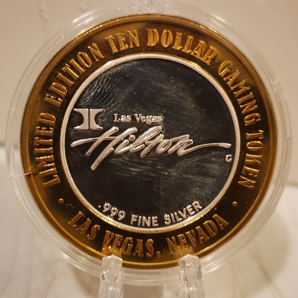Hilton Las Vegas Barron Hilton Silver Strike $10 token | eBay